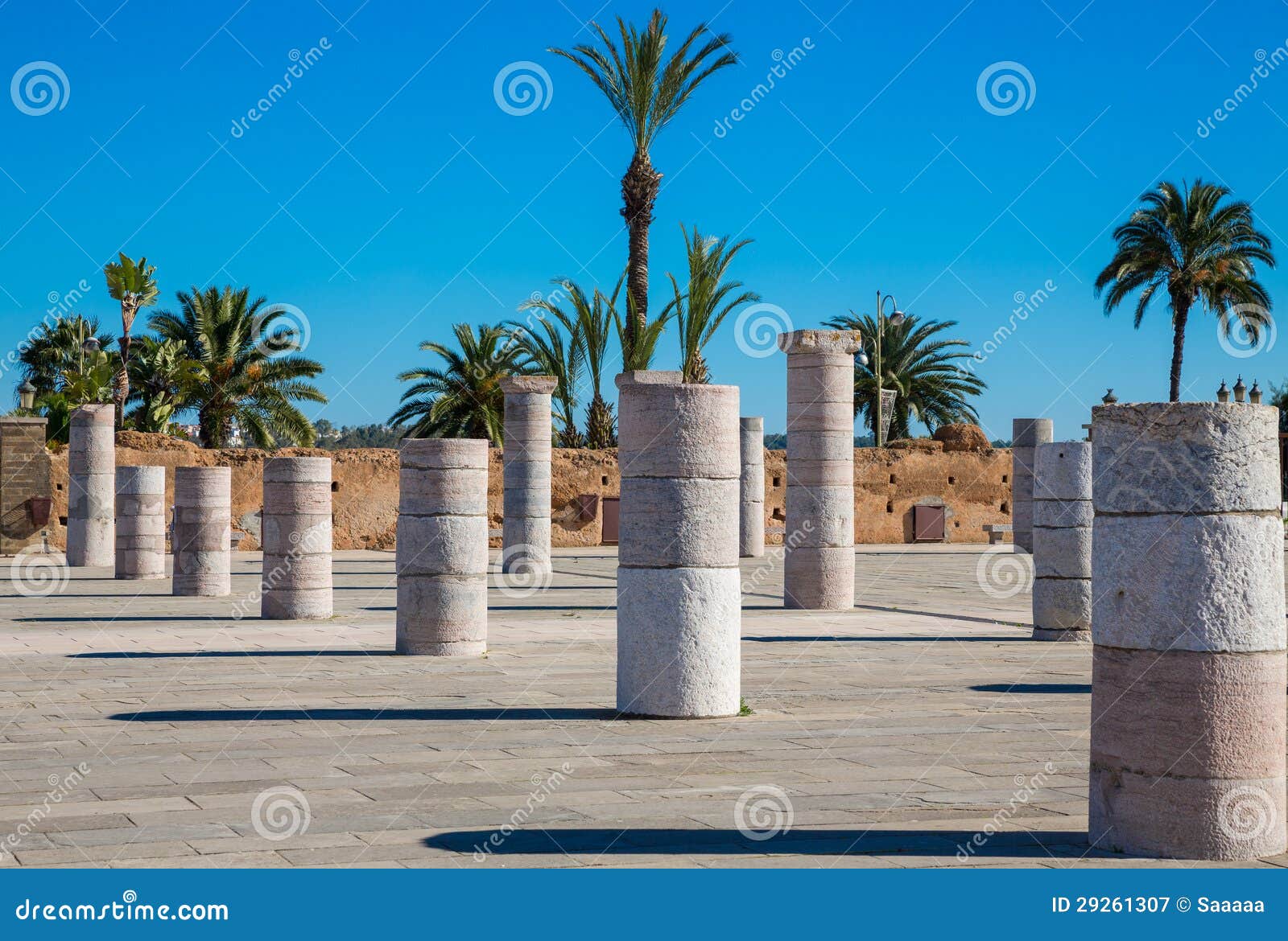 Square with columns stock image. Image of hassan, ornaments - 29261307