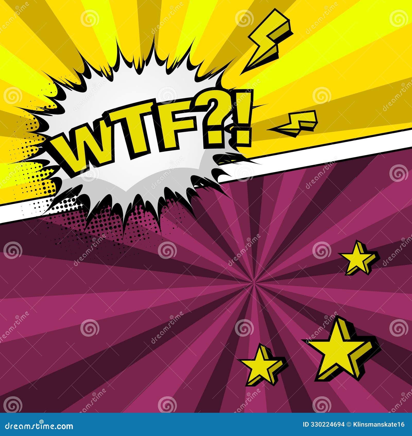 Square Comic Retro Pop Art Style Template Background Design Stock ...