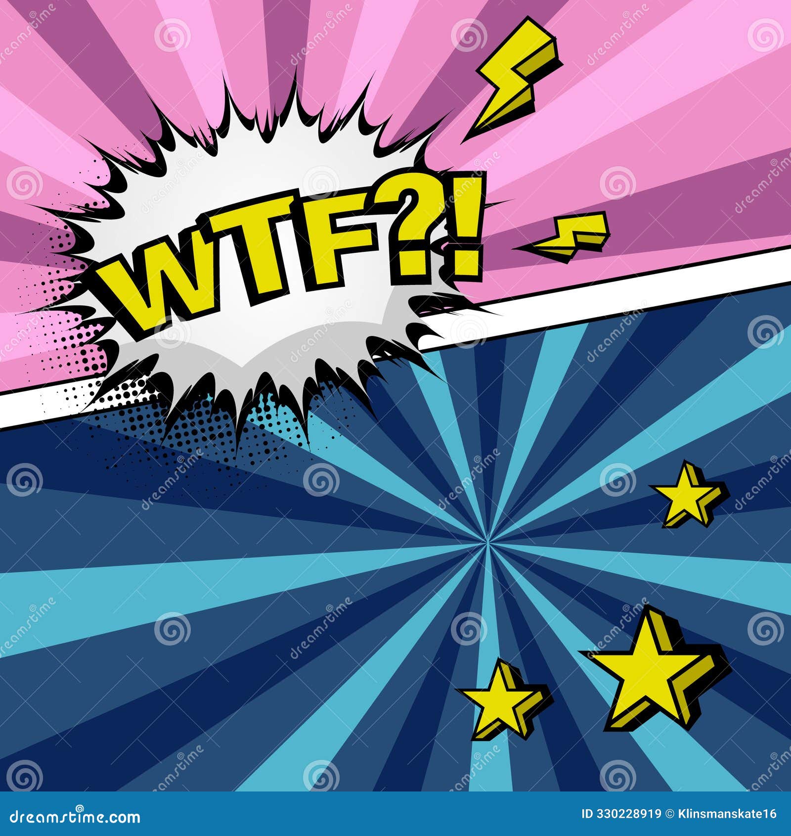 Square Comic Retro Pop Art Style Template Background Graphic Stock ...