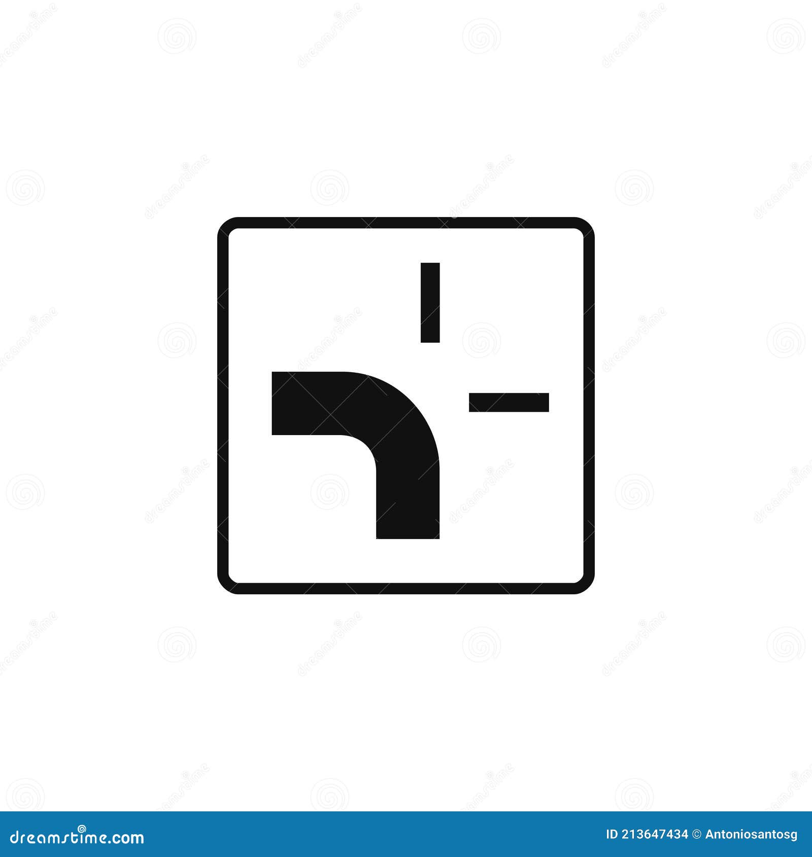 Rectangular Complementary Panel In Black And White, Isolated On White ...