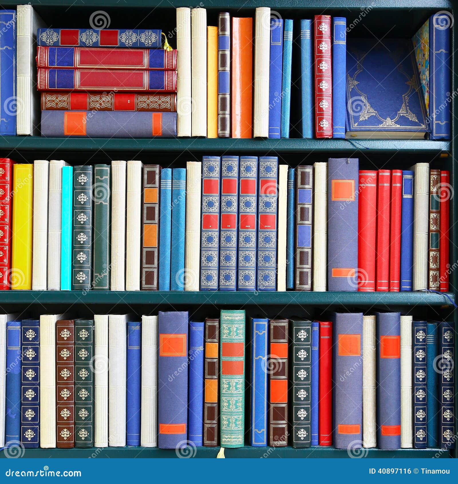 Square Composition of Old Books on a Library Stock Photo - Image of ...