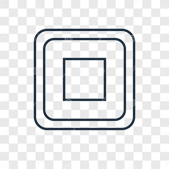 Square Concept Vector Linear Icon Isolated on Transparent Background ...