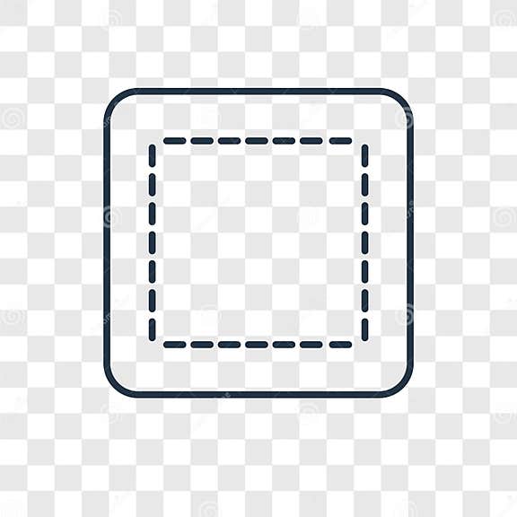 Square Concept Vector Linear Icon Isolated on Transparent Background ...