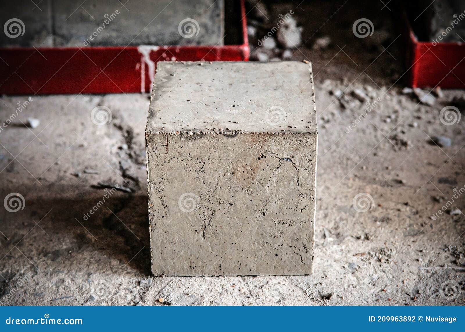 Square Concrete Block Cubes for Concrete Strength Testing Stock Photo ...
