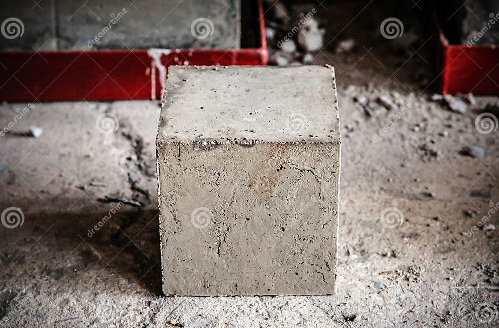 Square Concrete Block Cubes for Concrete Strength Testing Stock Photo ...