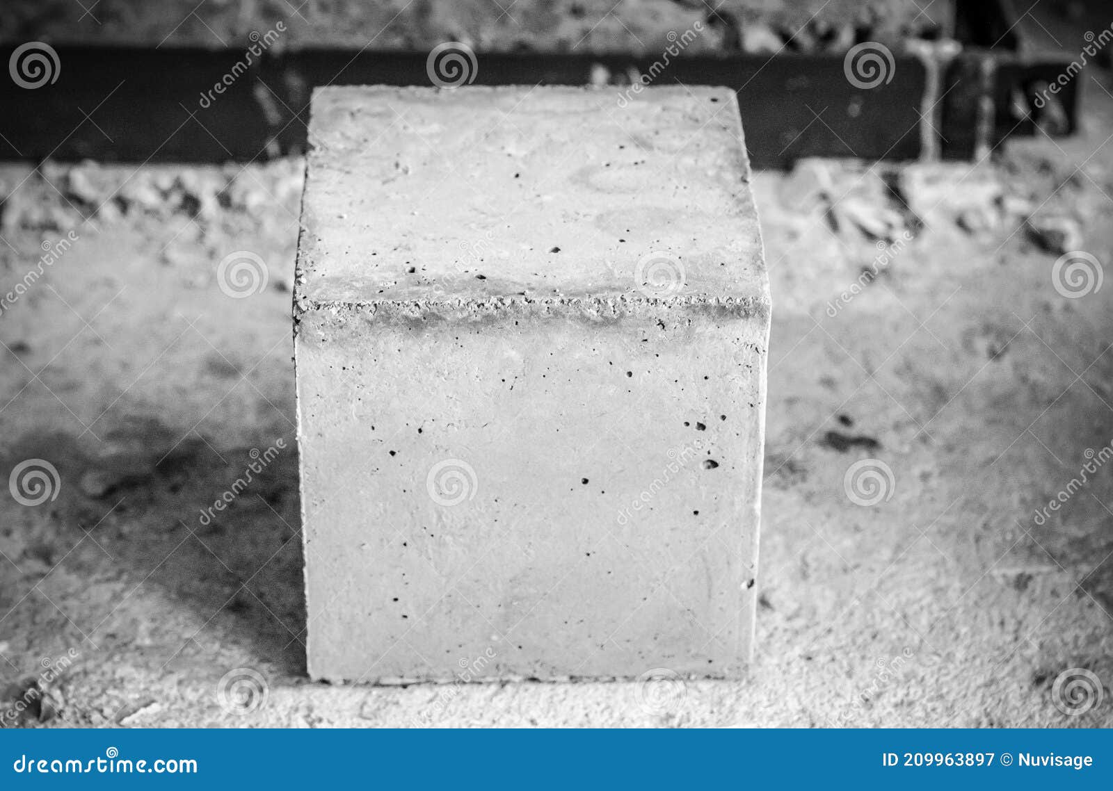 Square Concrete Block Cubes for Concrete Strength Testing Stock Image ...