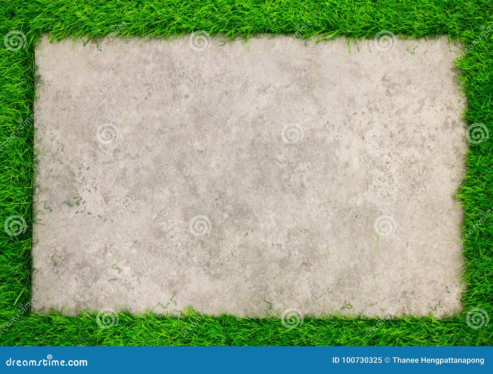 Square Concrete Plate on Green Grass Background Stock Illustration ...