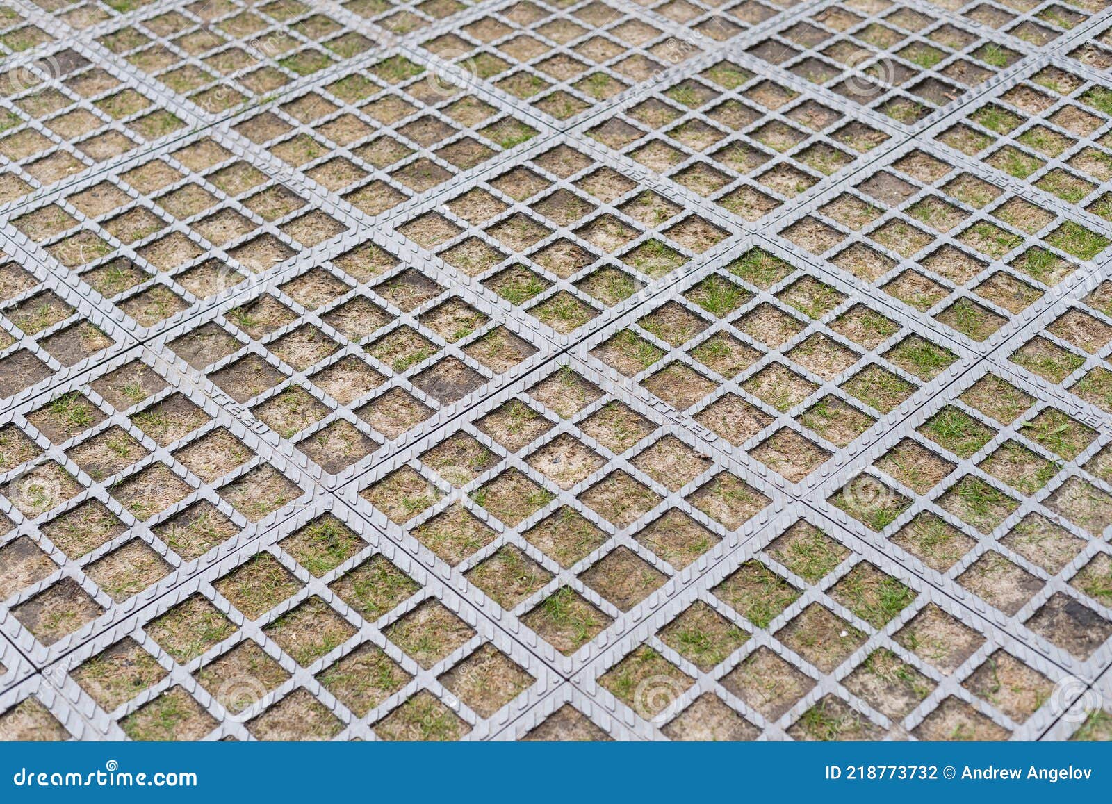 Square Concrete and Square Grass. Sidewalk Lawn. Stock Photo - Image of ...