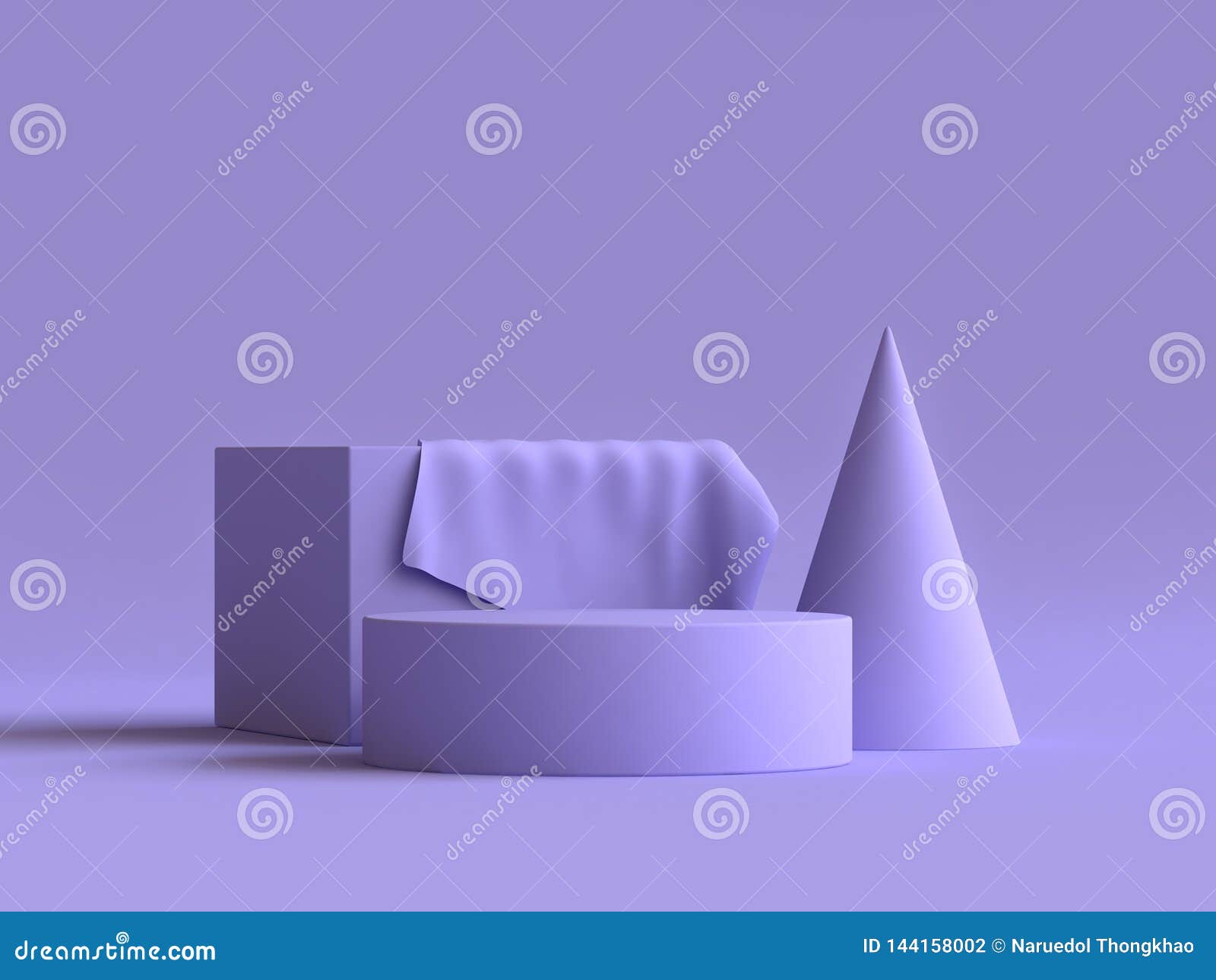 Square Cone Abstract Geometric Shape Group Set Violet-purple Minimal ...
