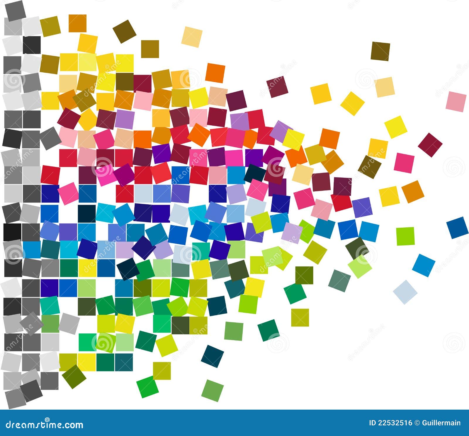 Square Confetti Mosaic Tiles Stock Vector - Illustration of design ...