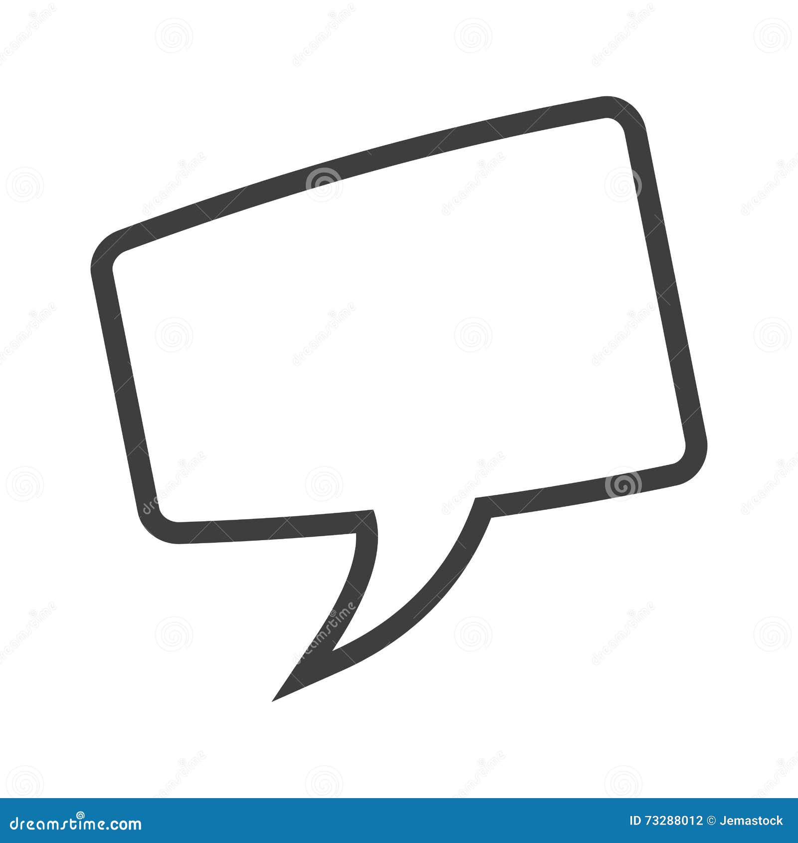 Square conversation bubble stock illustration. Illustration of ...