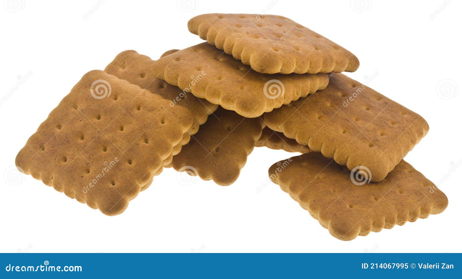 Square Cookie Isolated on a White Background Close-up Stock Image ...
