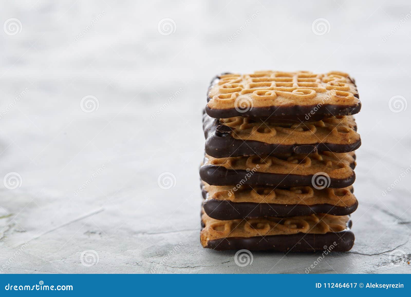 Square Biscuits Arranged in Pattern on Light Textured Background, Close ...