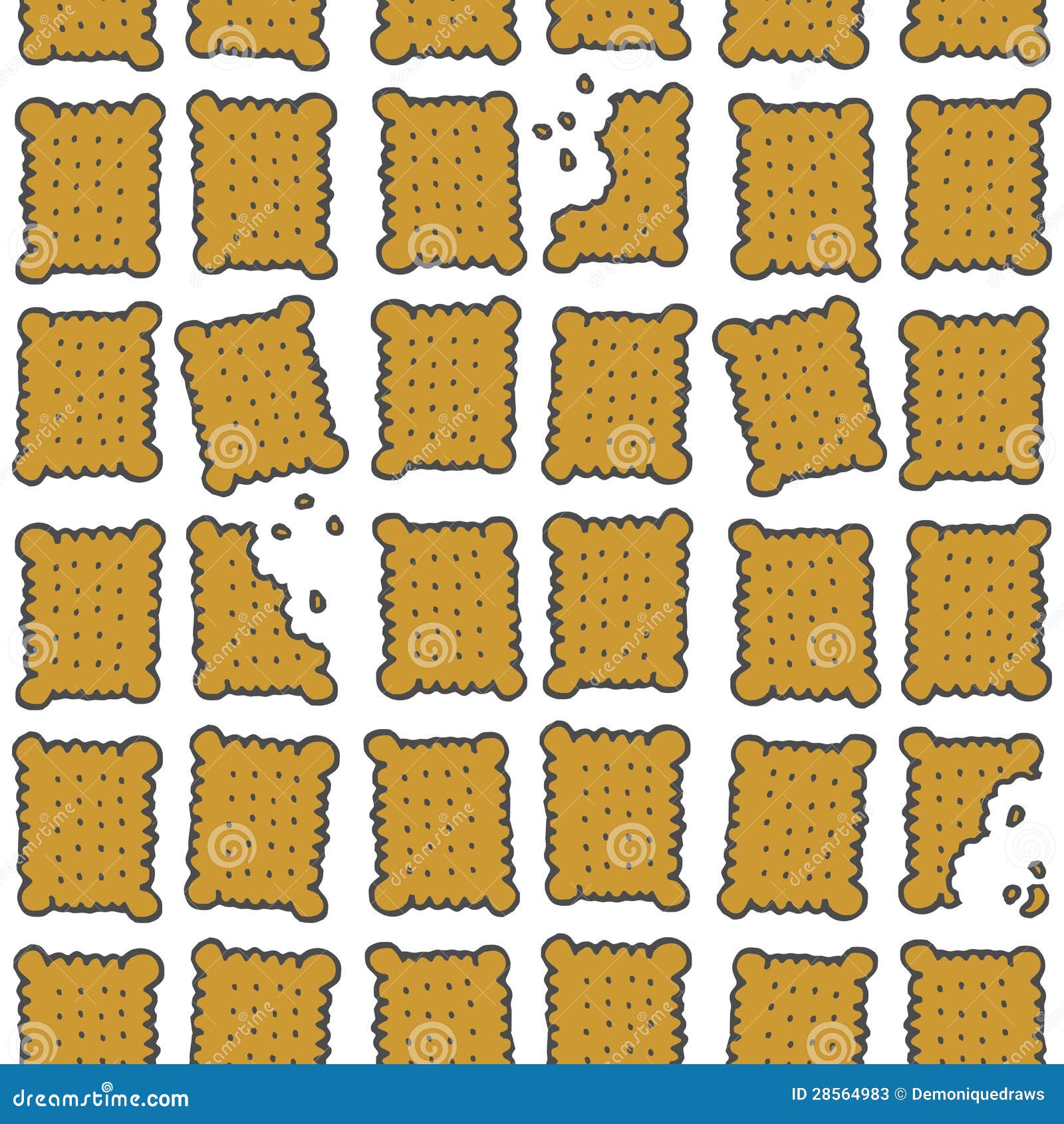 Square Cookies Colorful Sweet Seamless Pattern Stock Vector ...