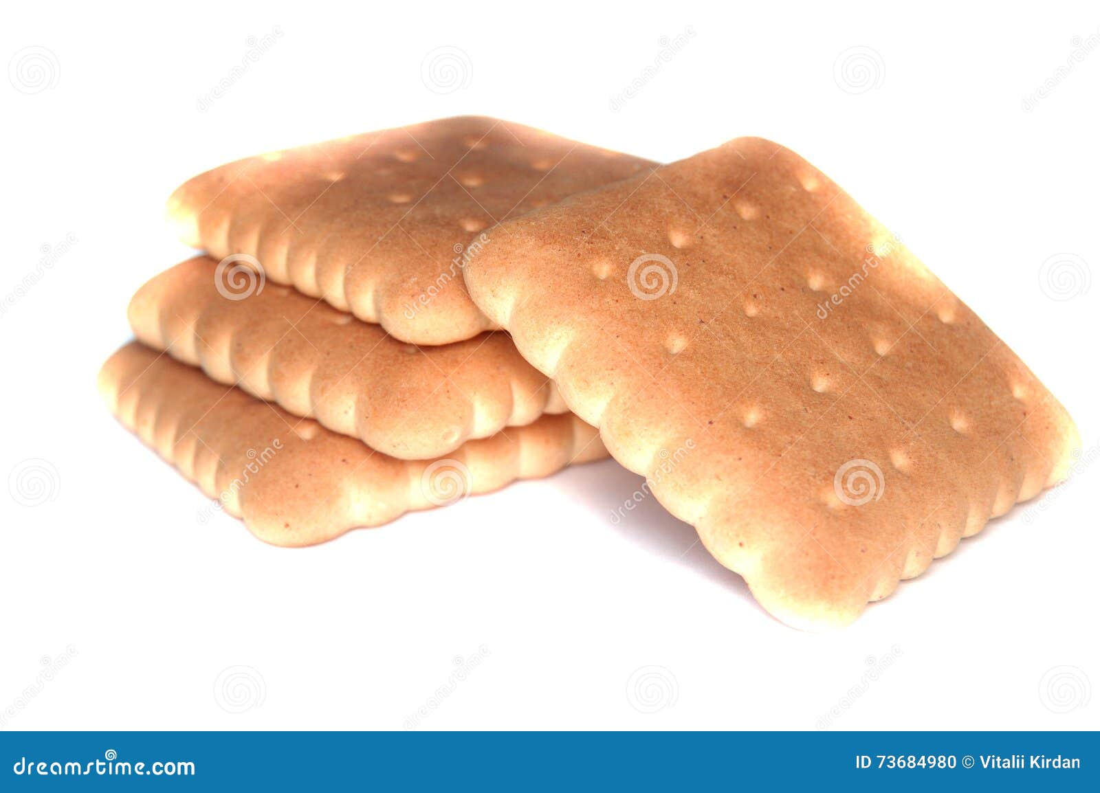 Square Cookies on a White Background Stock Photo - Image of dessert ...