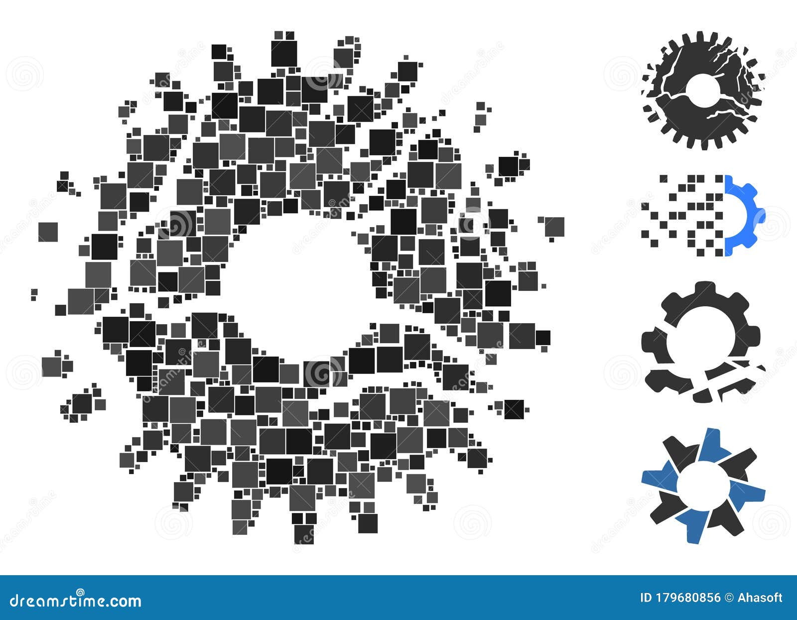 Square Corrupted Judge Icon Vector Collage | CartoonDealer.com #179685096