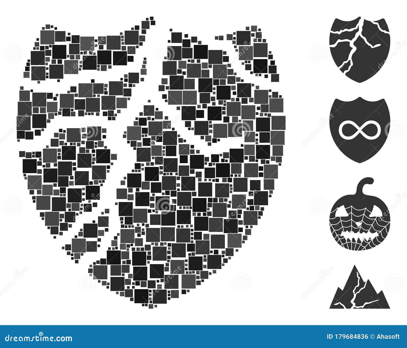 Square Corrupted Monarchy Icon Vector Collage | CartoonDealer.com ...