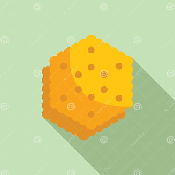Square Cracker Icon, Flat Style, Long Shadow Stock Vector ...