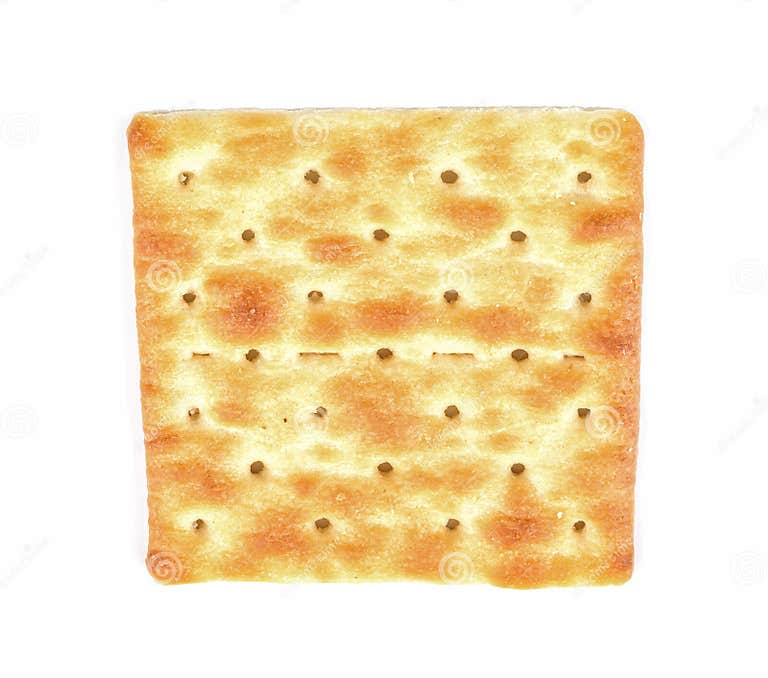 Square Cracker Isolated on White Background Stock Image - Image of ...