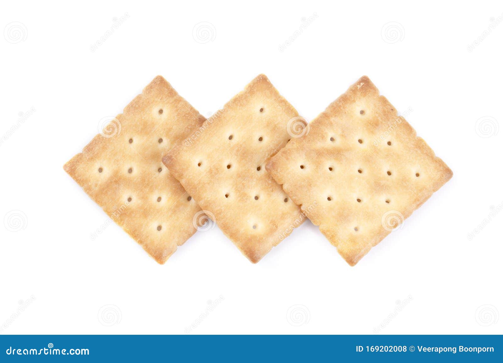 Square Crackers Cookies Isolated on White Background Stock Photo ...