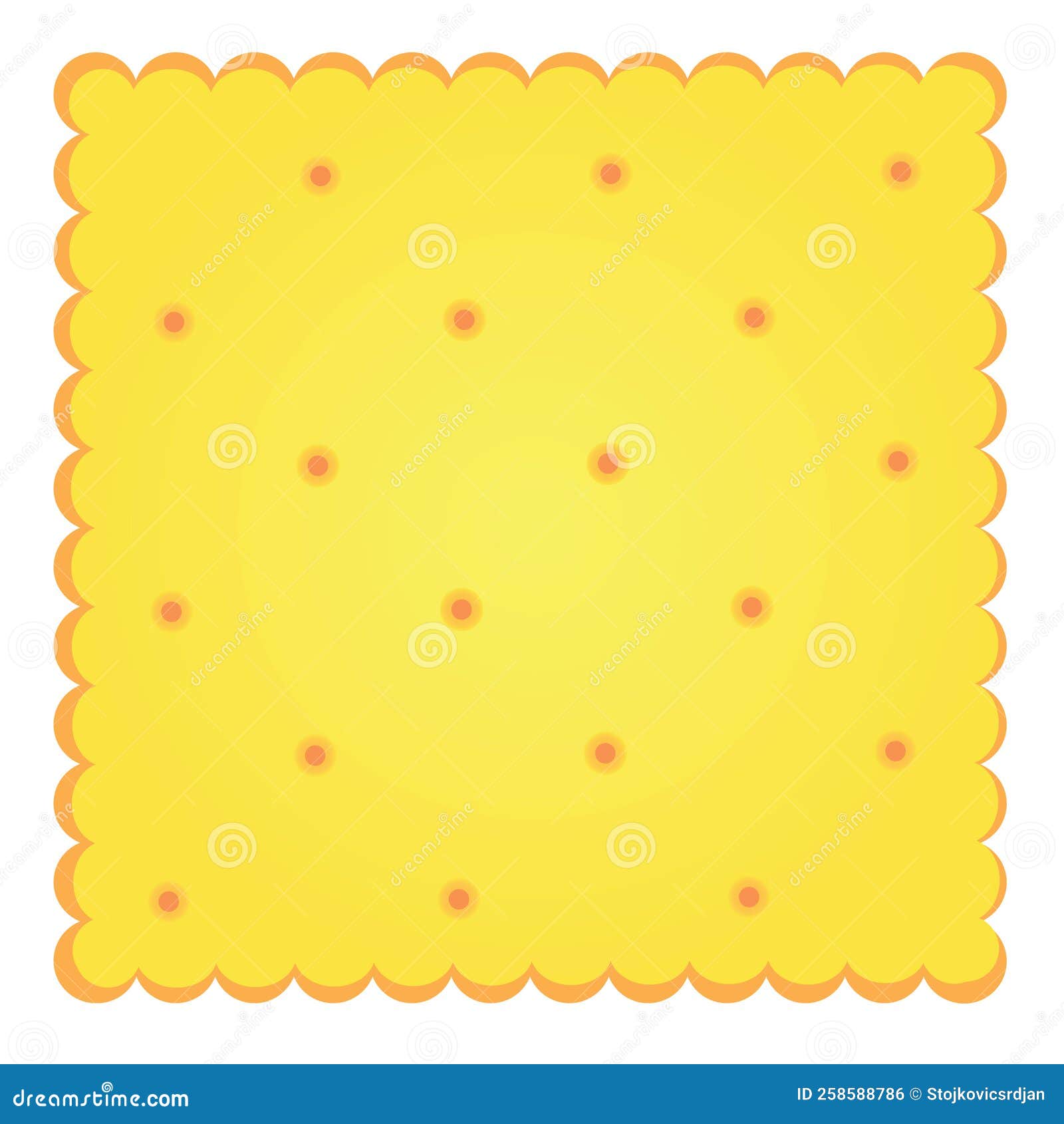 Square crispy cookie stock vector. Illustration of mark - 258588786