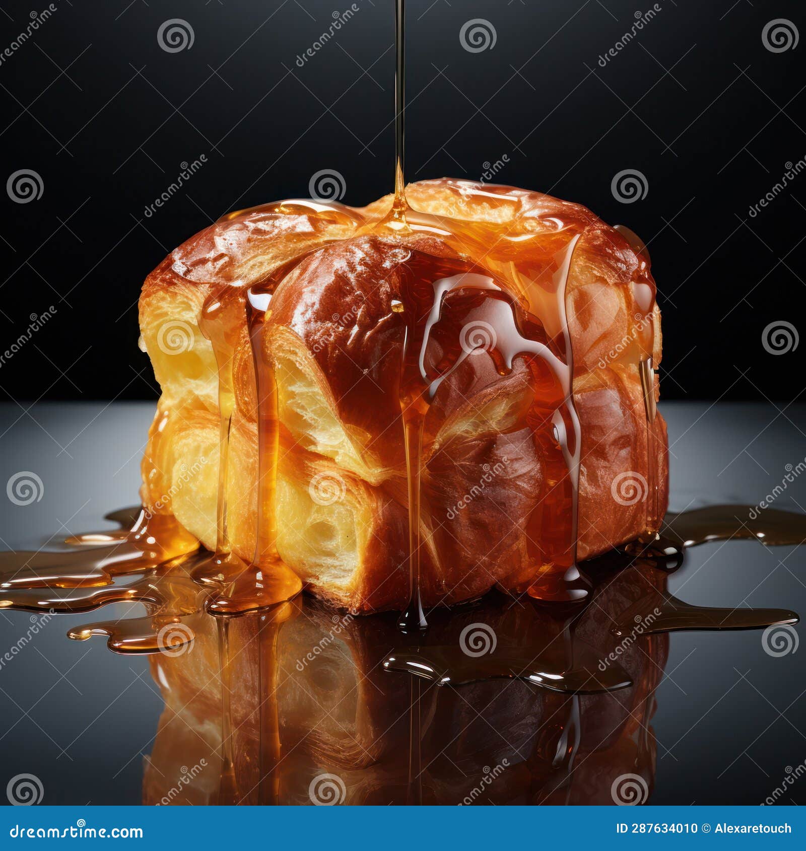 Square Croissant on a Black Stand Stock Photo - Image of food, ruddy ...