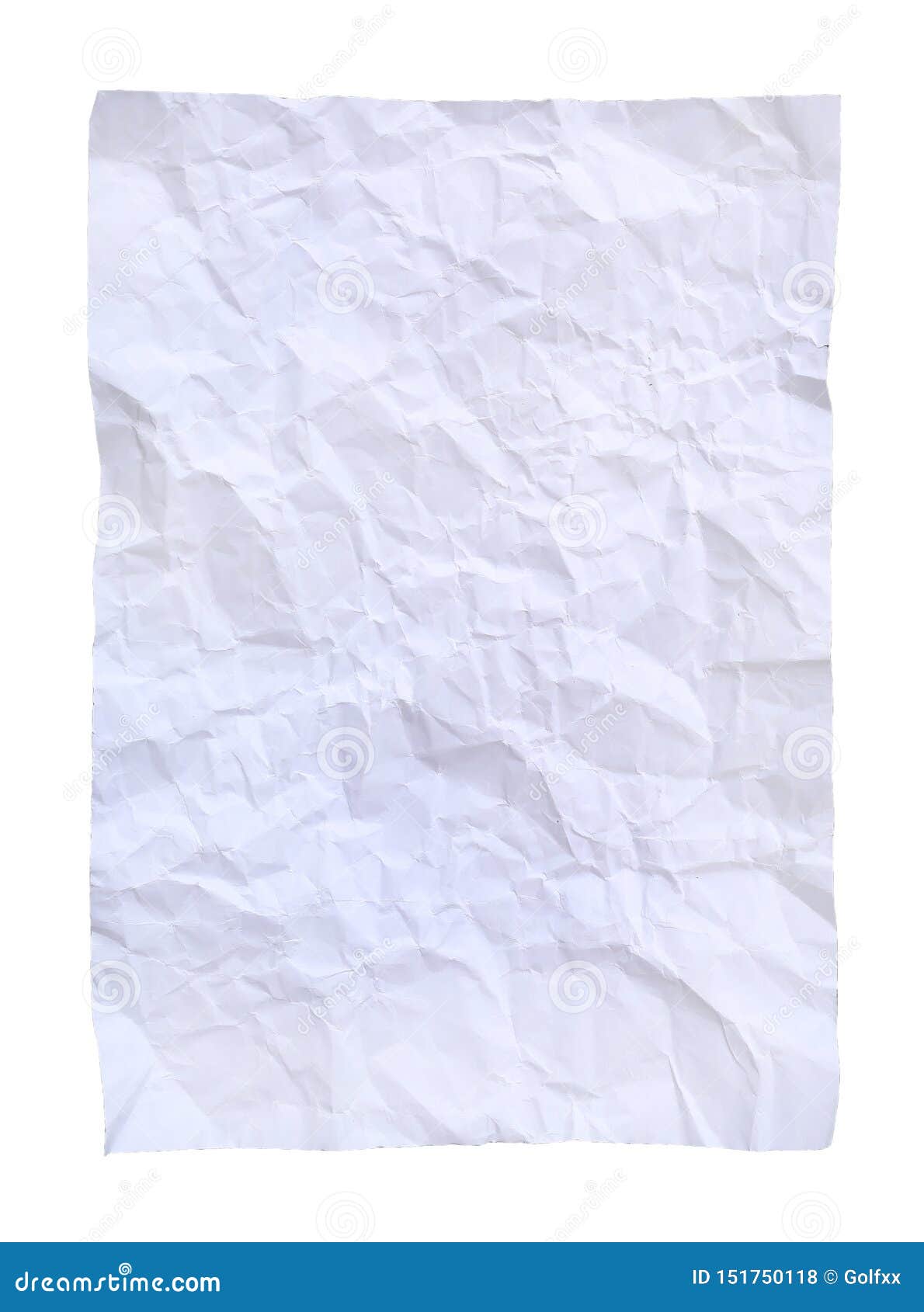 Square Crumpled Paper on a White Background Stock Photo - Image of ...