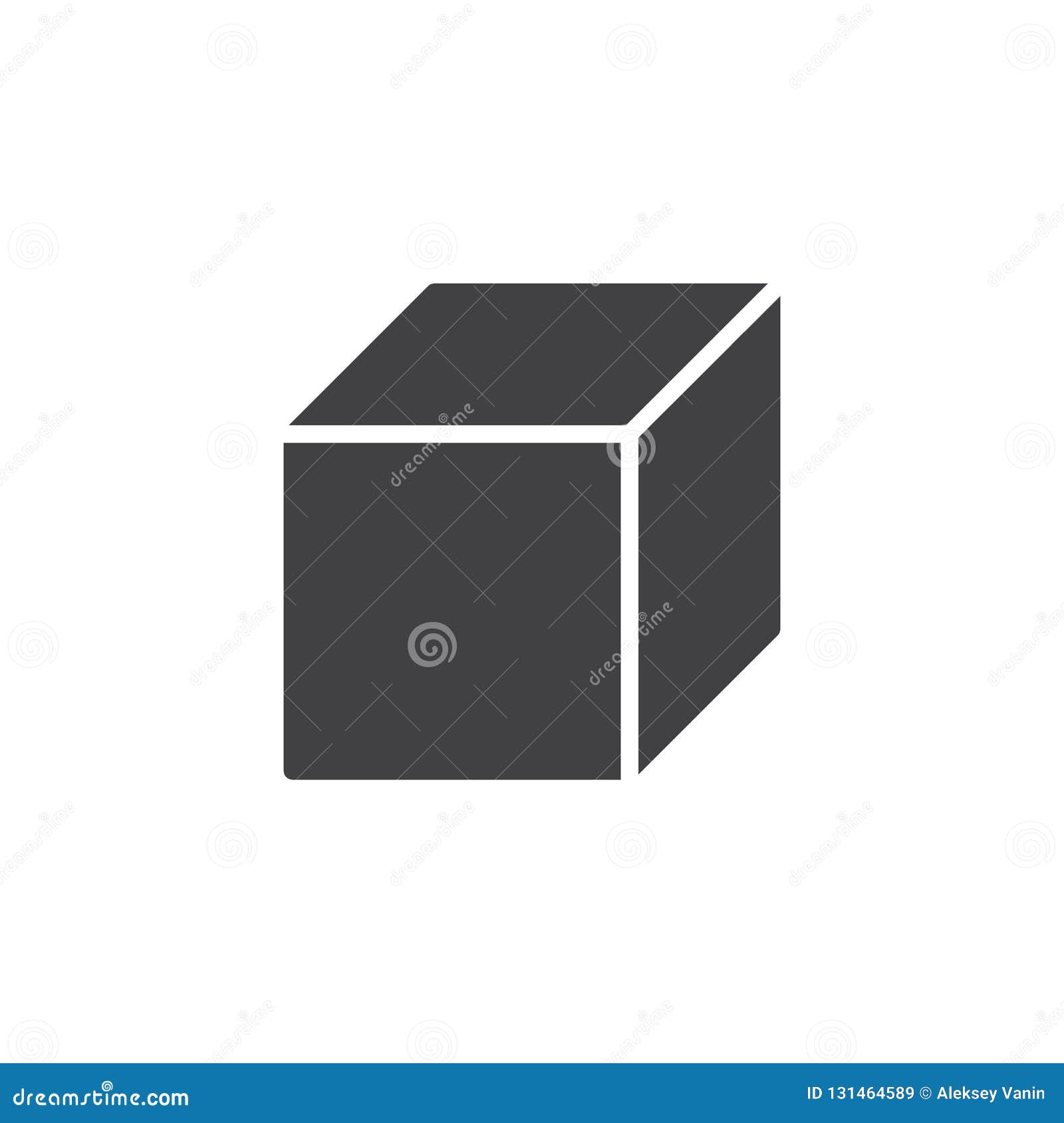 Square Cube Geometrical Figure Vector Icon Stock Vector - Illustration ...