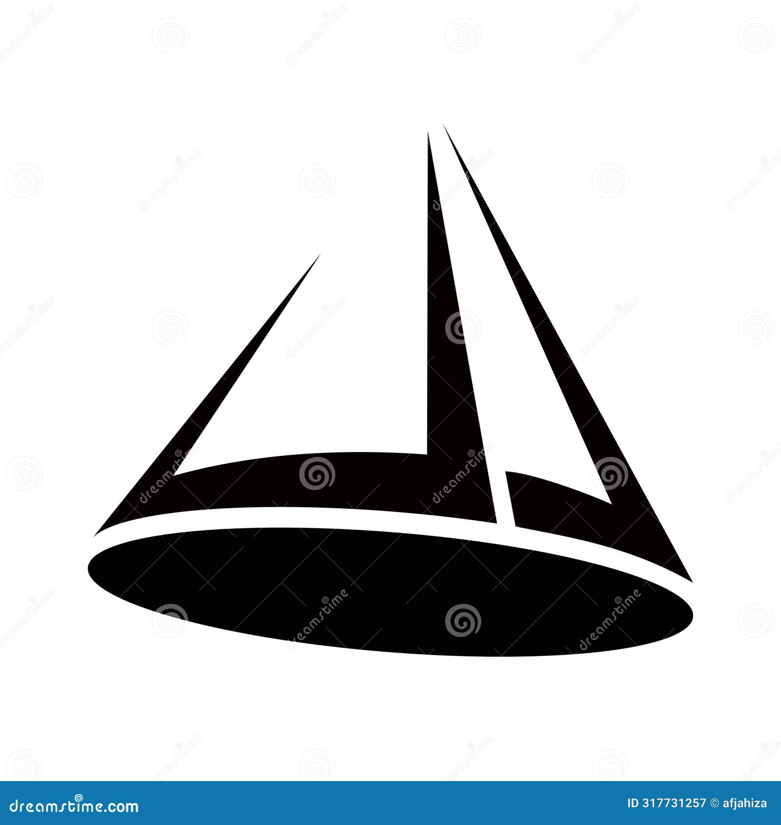 Triangle Cone Logo Icon Template Stock Vector - Illustration of ...