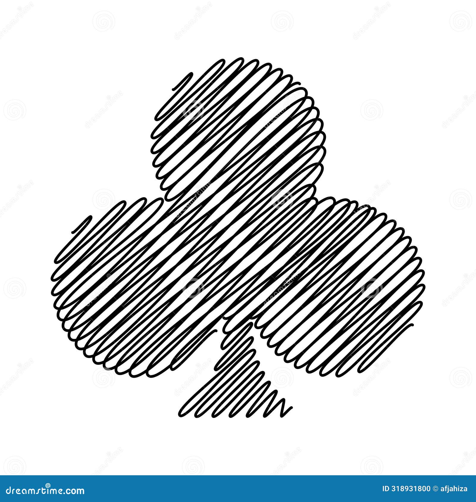 Clubs Clover Symbol Thread Line Vector Illustration Stock Vector ...