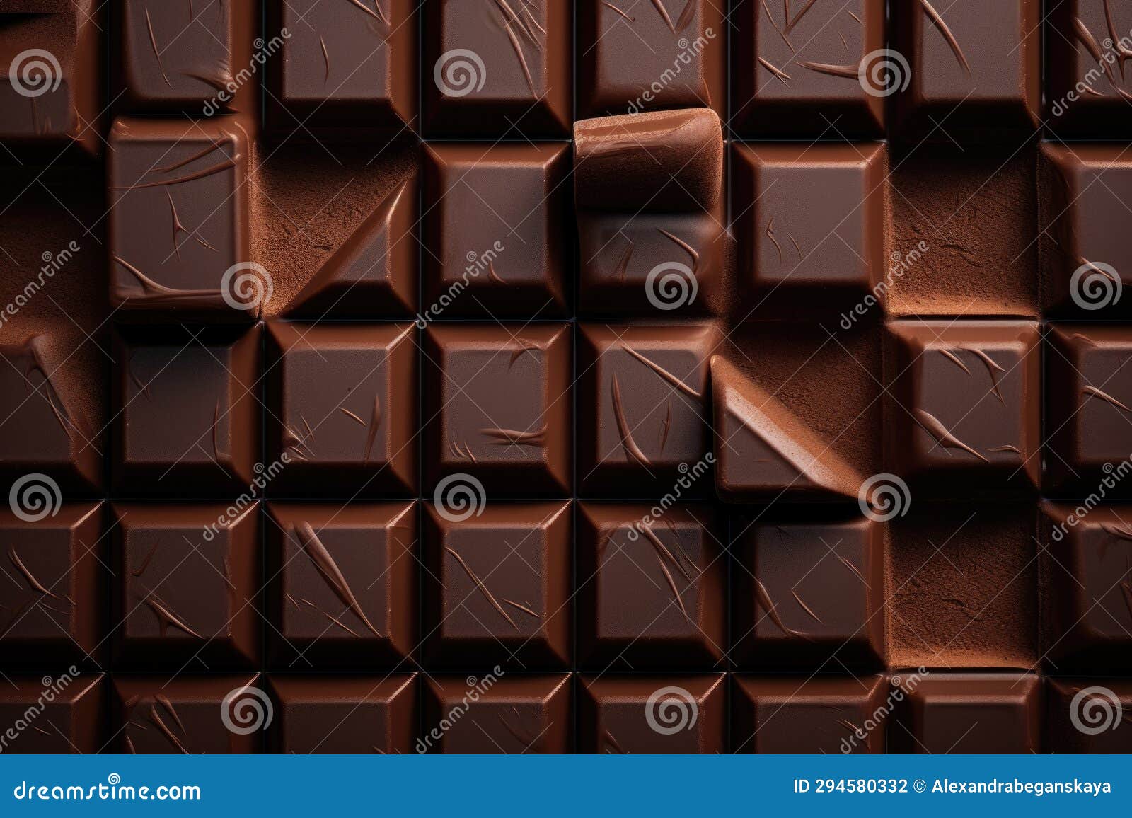 Square Cubes of Chocolate Bars Stock Illustration - Illustration of ...