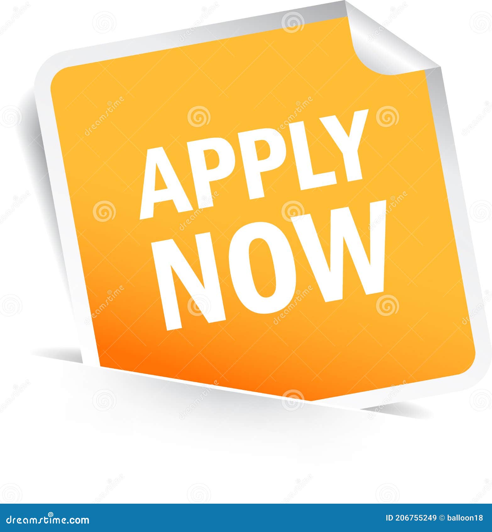 Apply now vector sticker stock illustration. Illustration of book ...