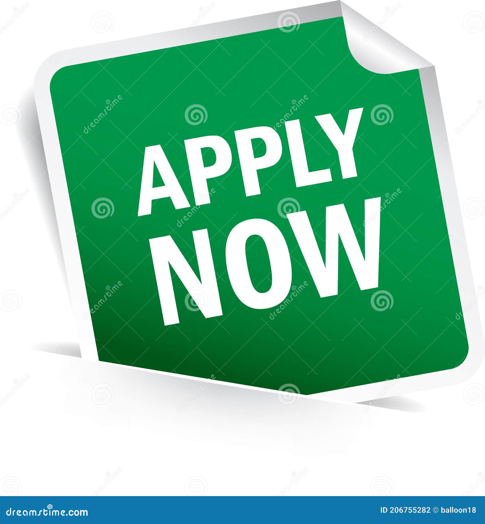 Apply now vector sticker stock illustration. Illustration of business ...