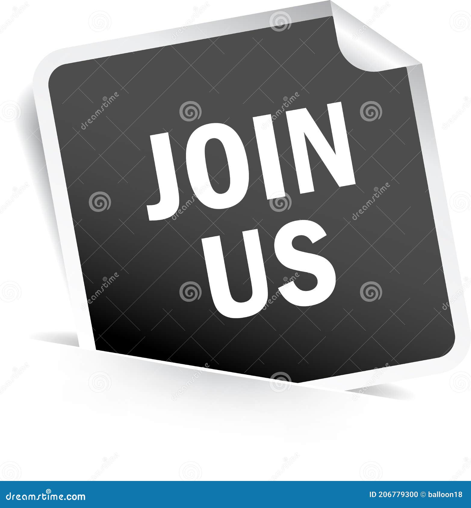 Join us vector sticker stock illustration. Illustration of apply ...