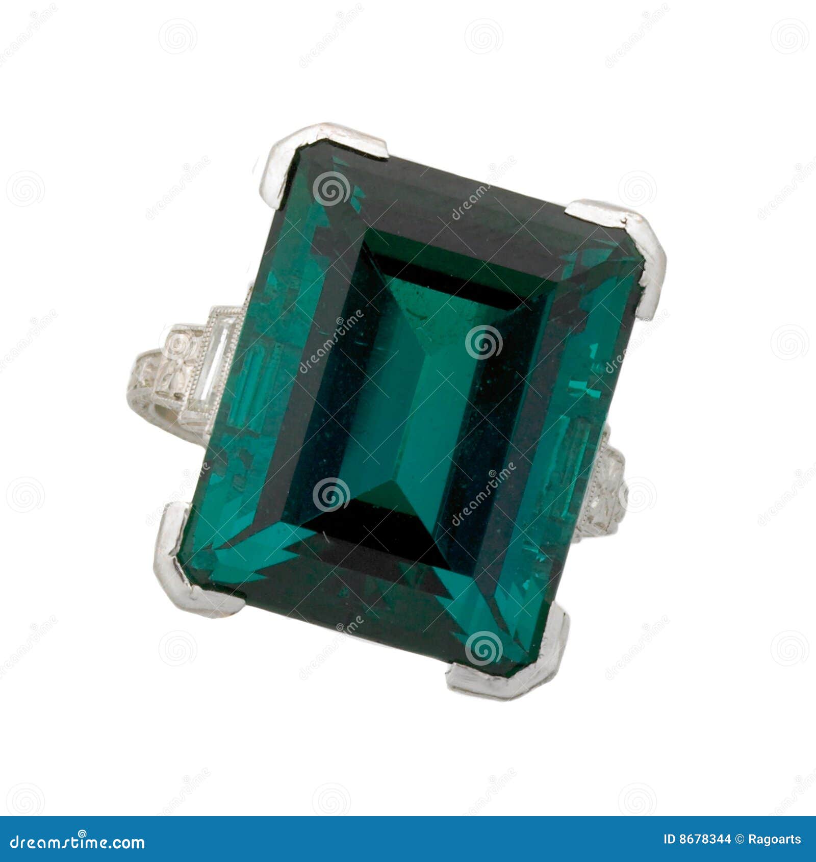 Square Cut Emerald Ring editorial stock image. Image of jewelry - 8678344