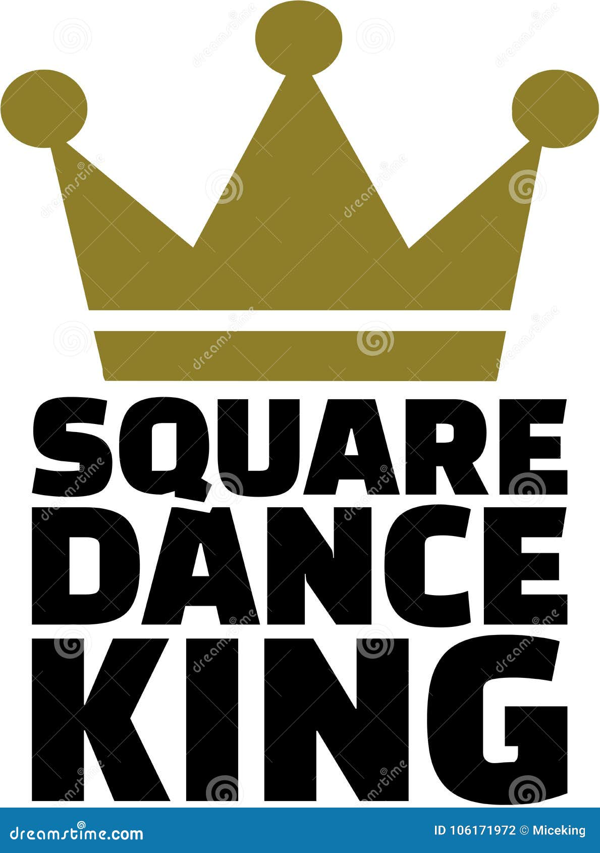 Square Dance King with Crown Stock Vector - Illustration of folk, texas ...