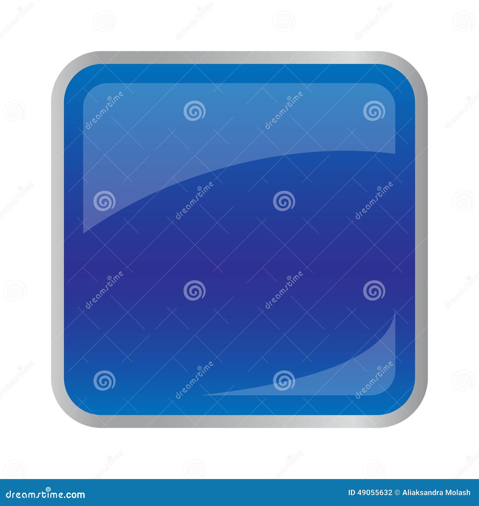 Square Dark Blue Button for Website Stock Vector - Illustration of ...