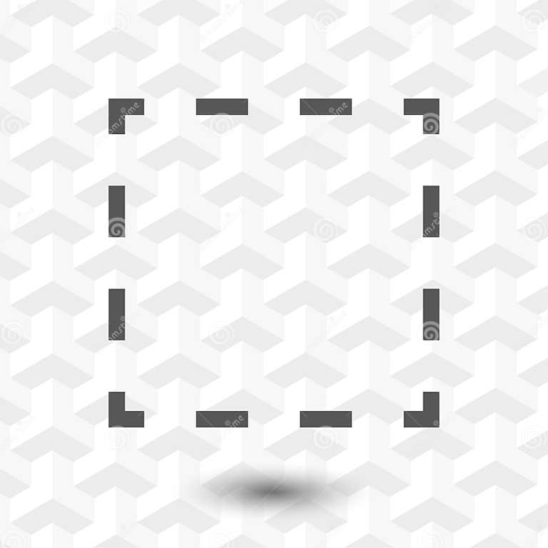 Square Dashed Line Icon Stock Vector Illustration Flat Design Stock ...
