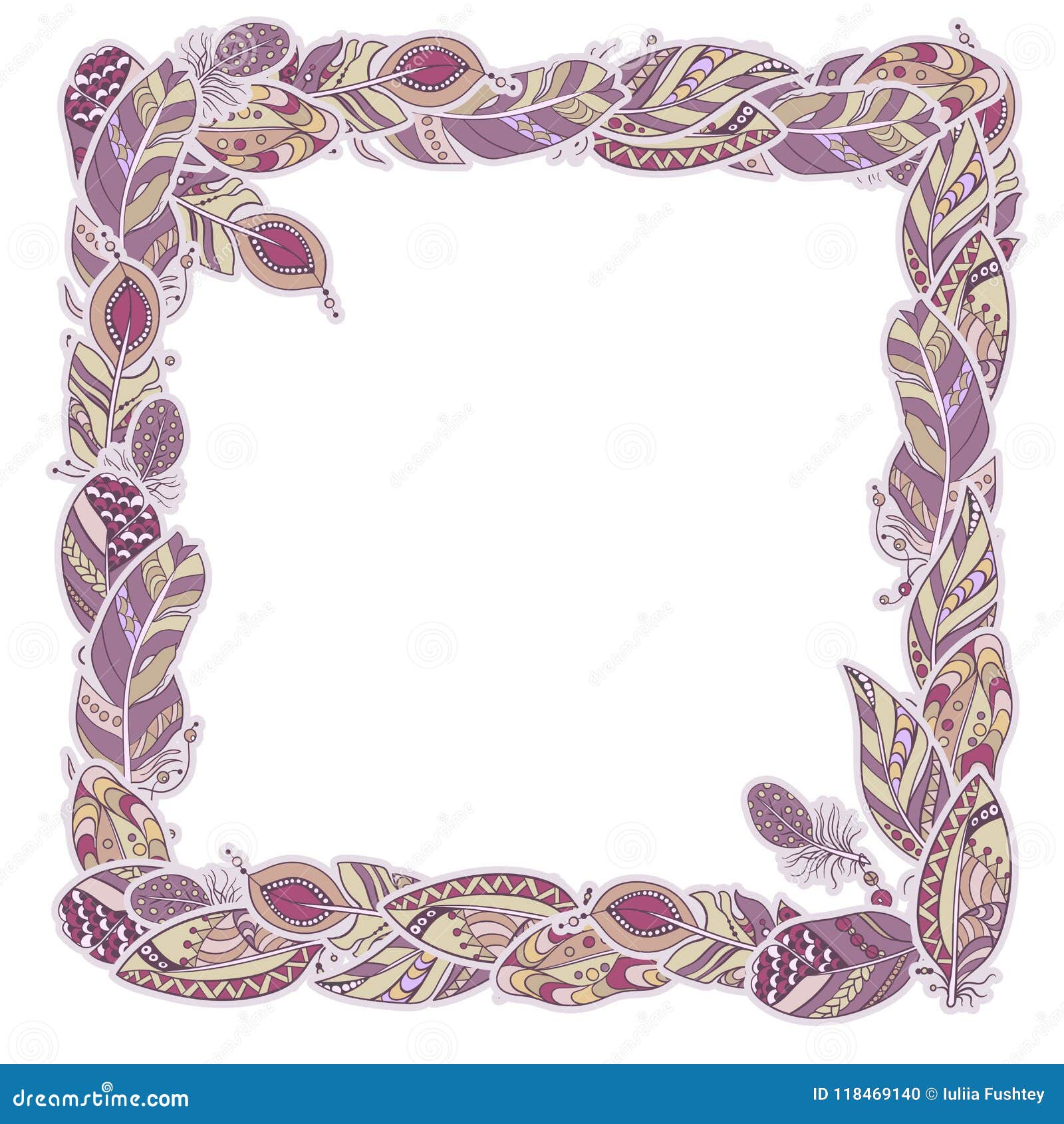 Square Decor Element in a Shape of a Frame in Vector Graphic Wit Stock ...