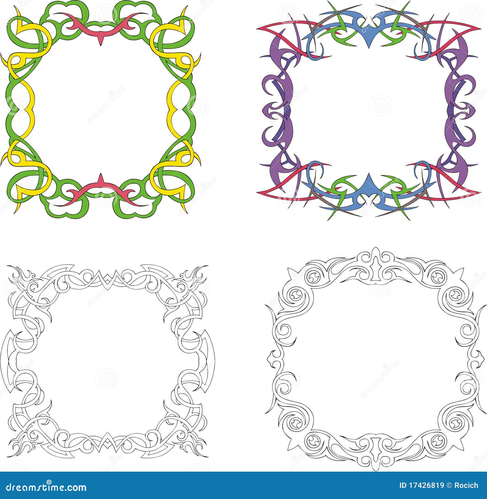 Square decoration frames stock vector. Illustration of decorative ...