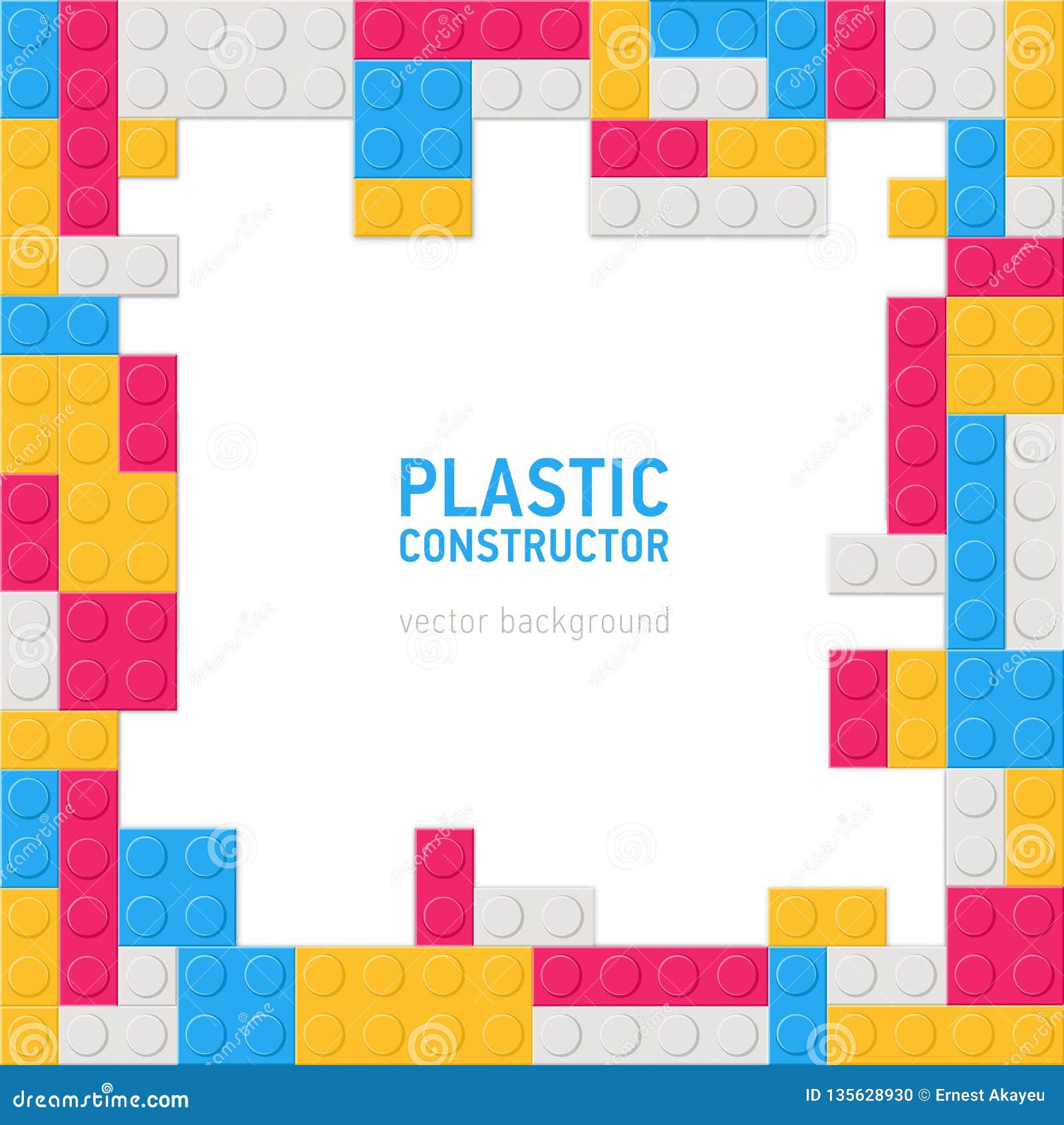 Square Decorative Backdrop Or Background With Frame Or Border Made Of Plastic Construction ...