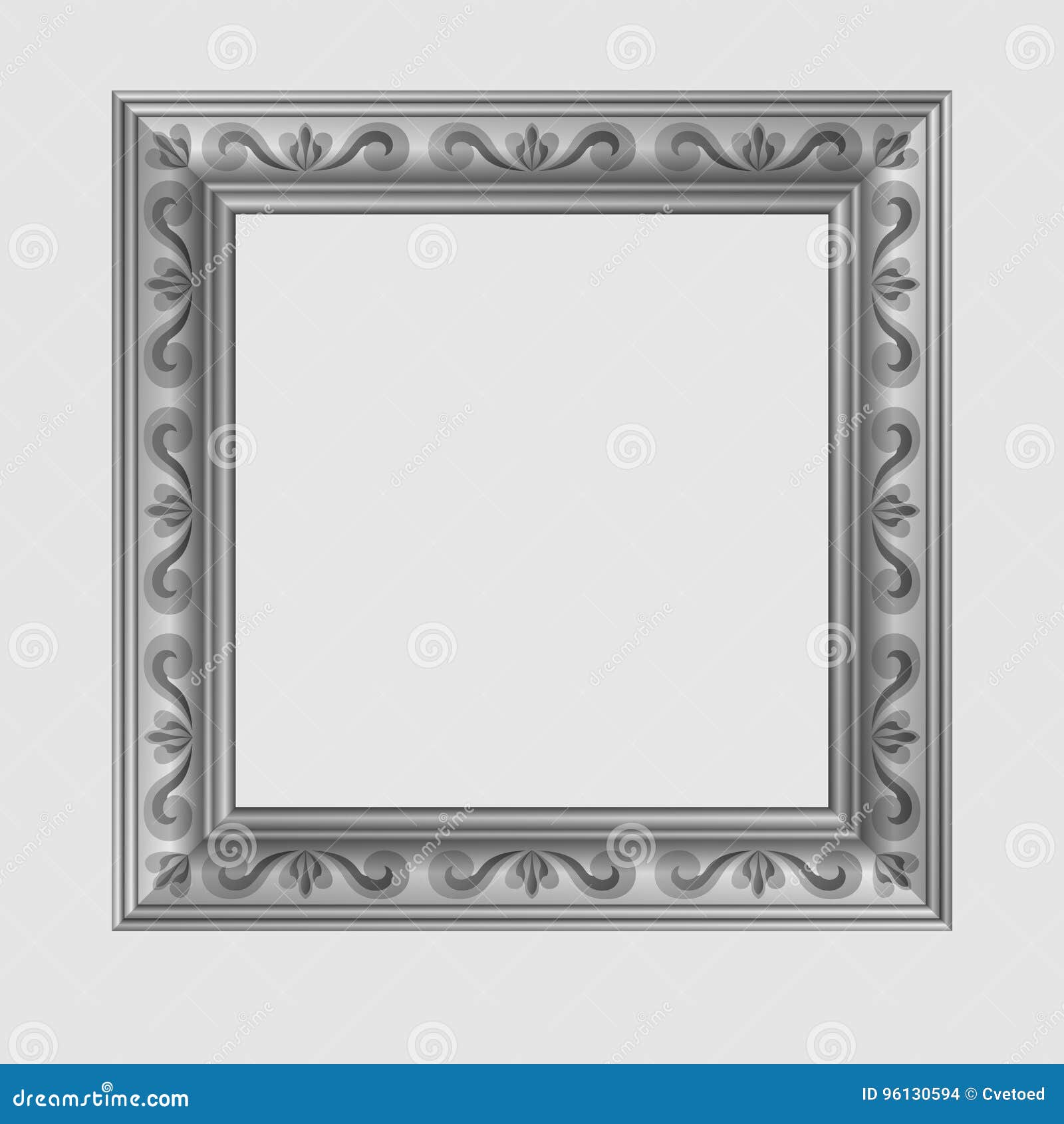 Square Decorative Vector Frame Stock Vector - Illustration of pattern ...