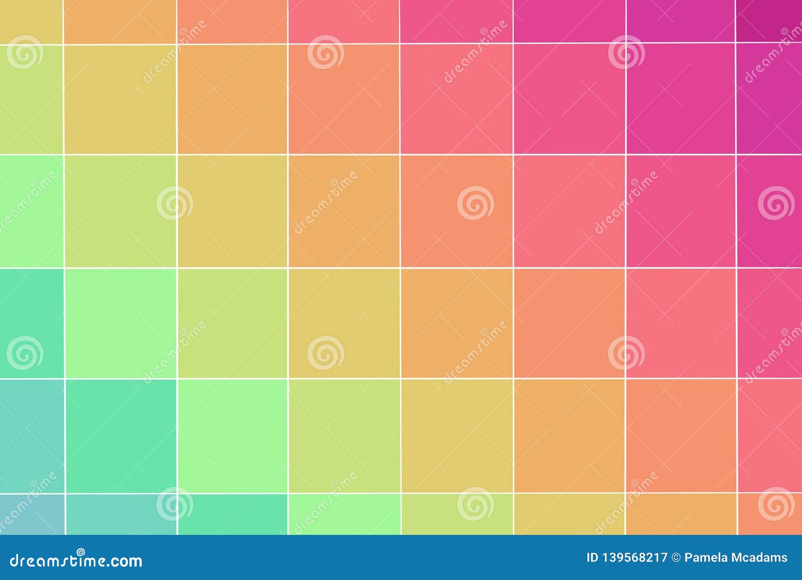 Square Design on a Colorful Rainbow Stock Illustration - Illustration ...