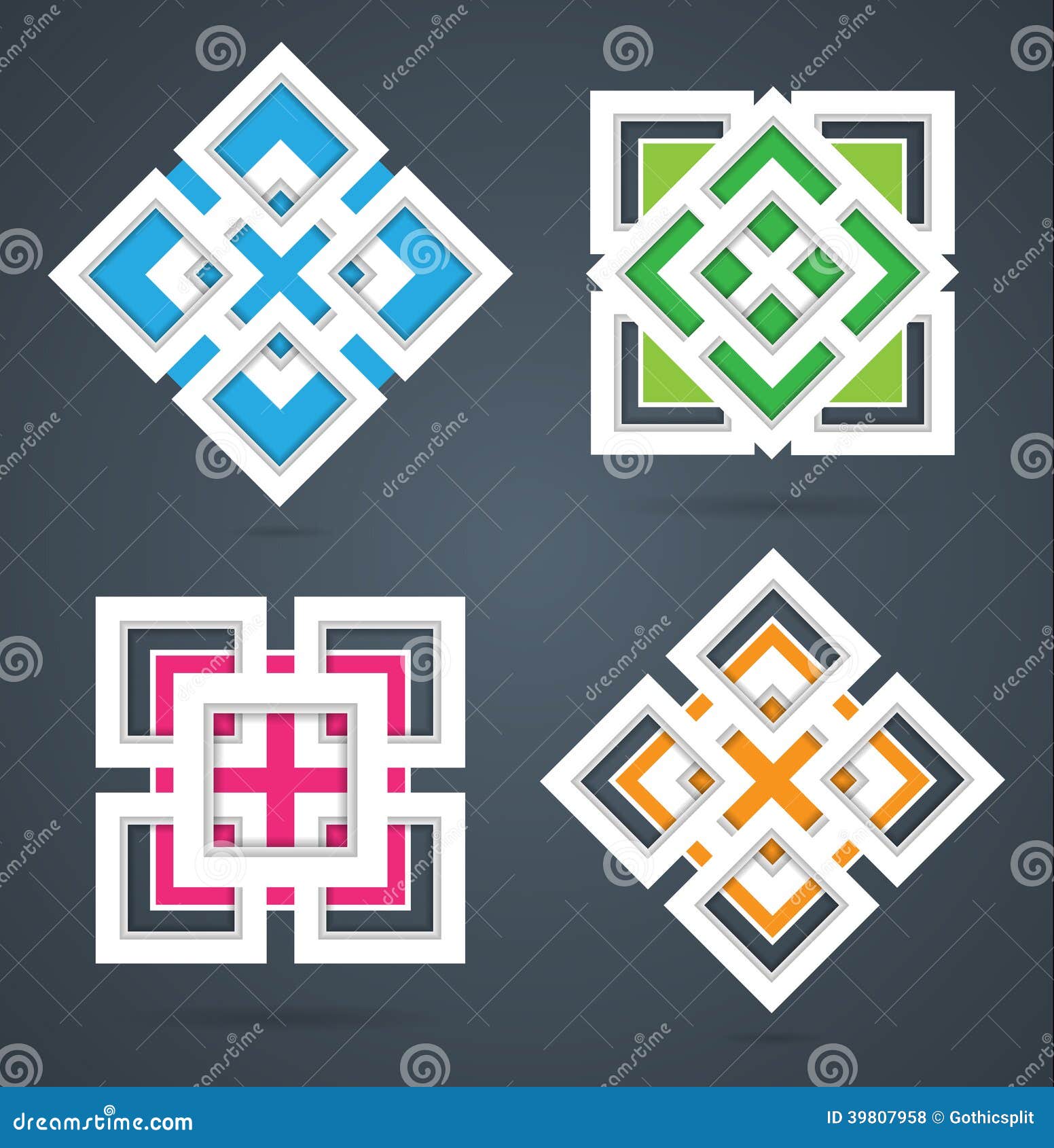 Square design elements stock vector. Illustration of clip - 39807958