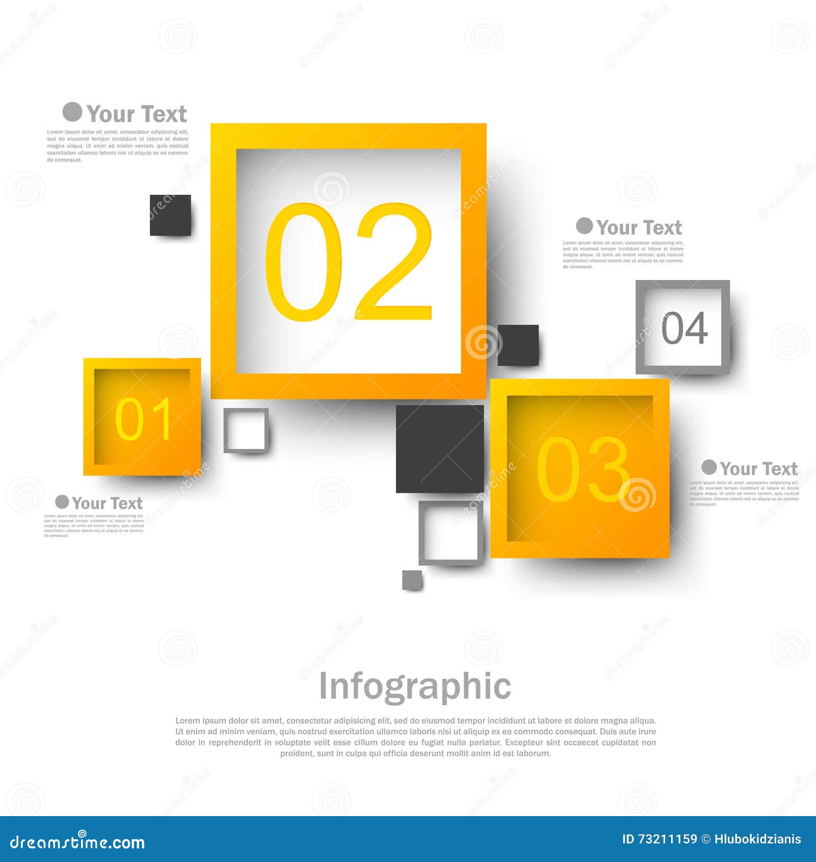 Square design infographic stock vector. Illustration of four - 73211159