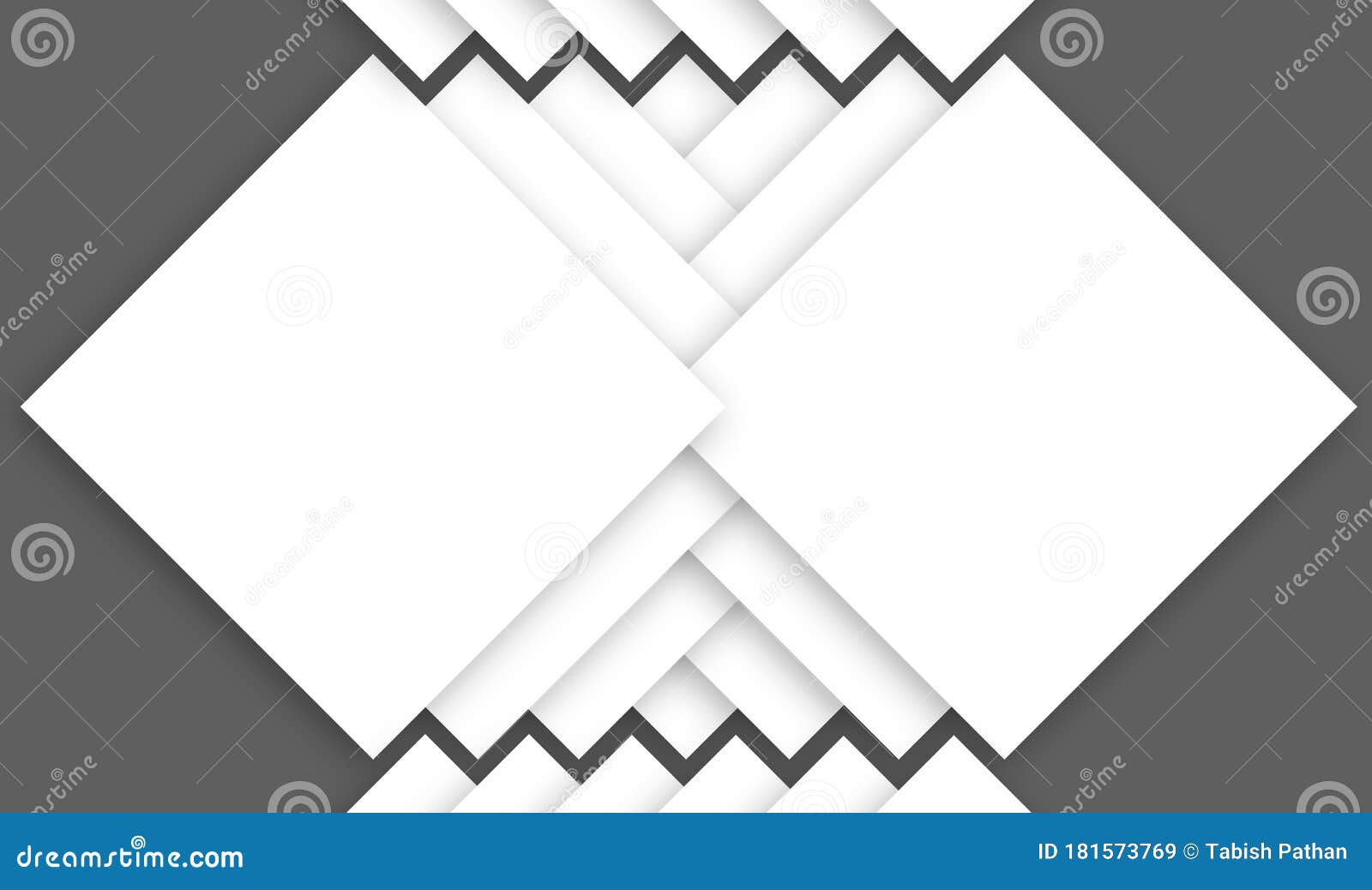 Square Design Template Created by Overlaping with Border in Gray Stock ...