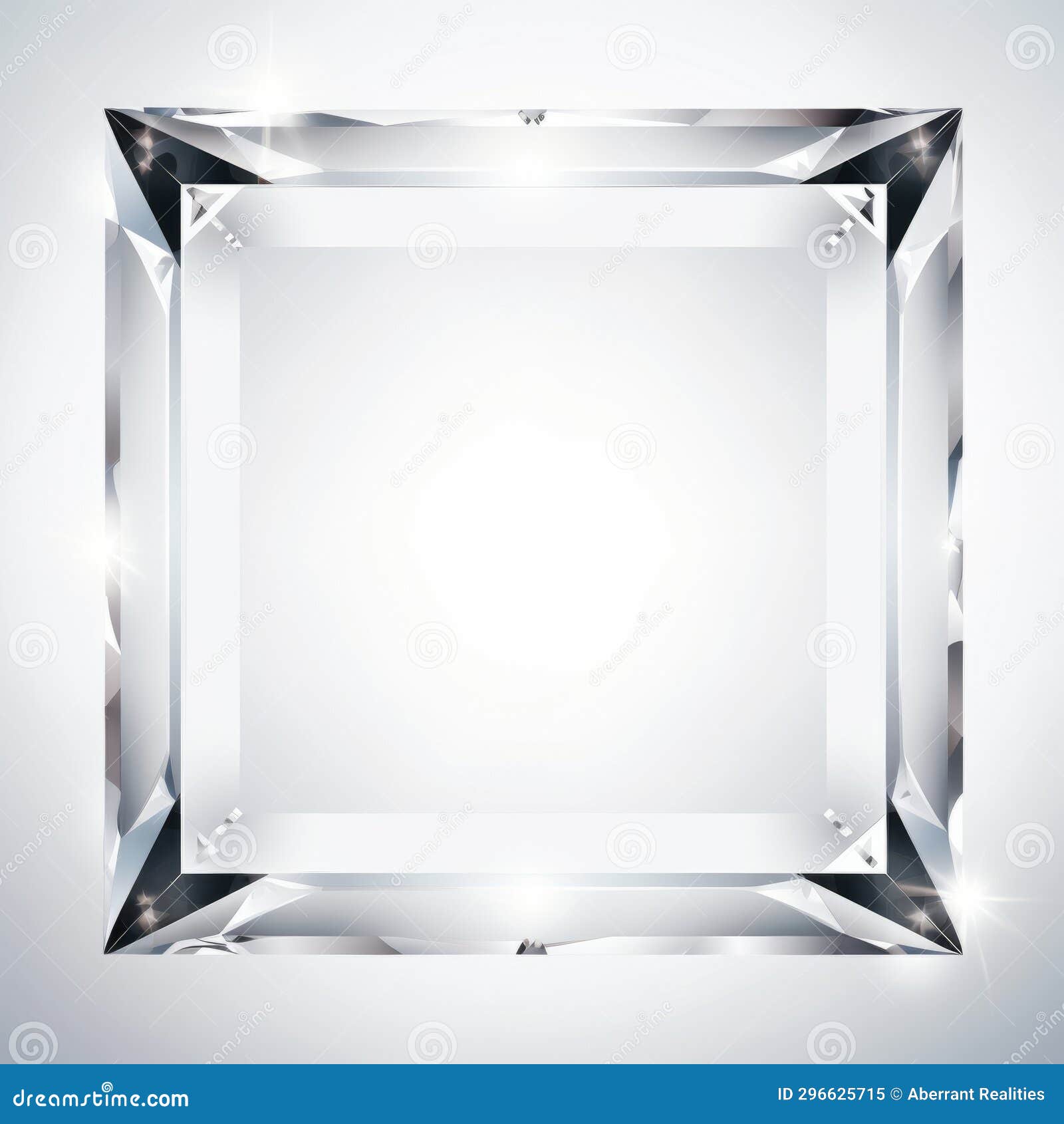 A Square Diamond Frame on a White Background Stock Illustration ...