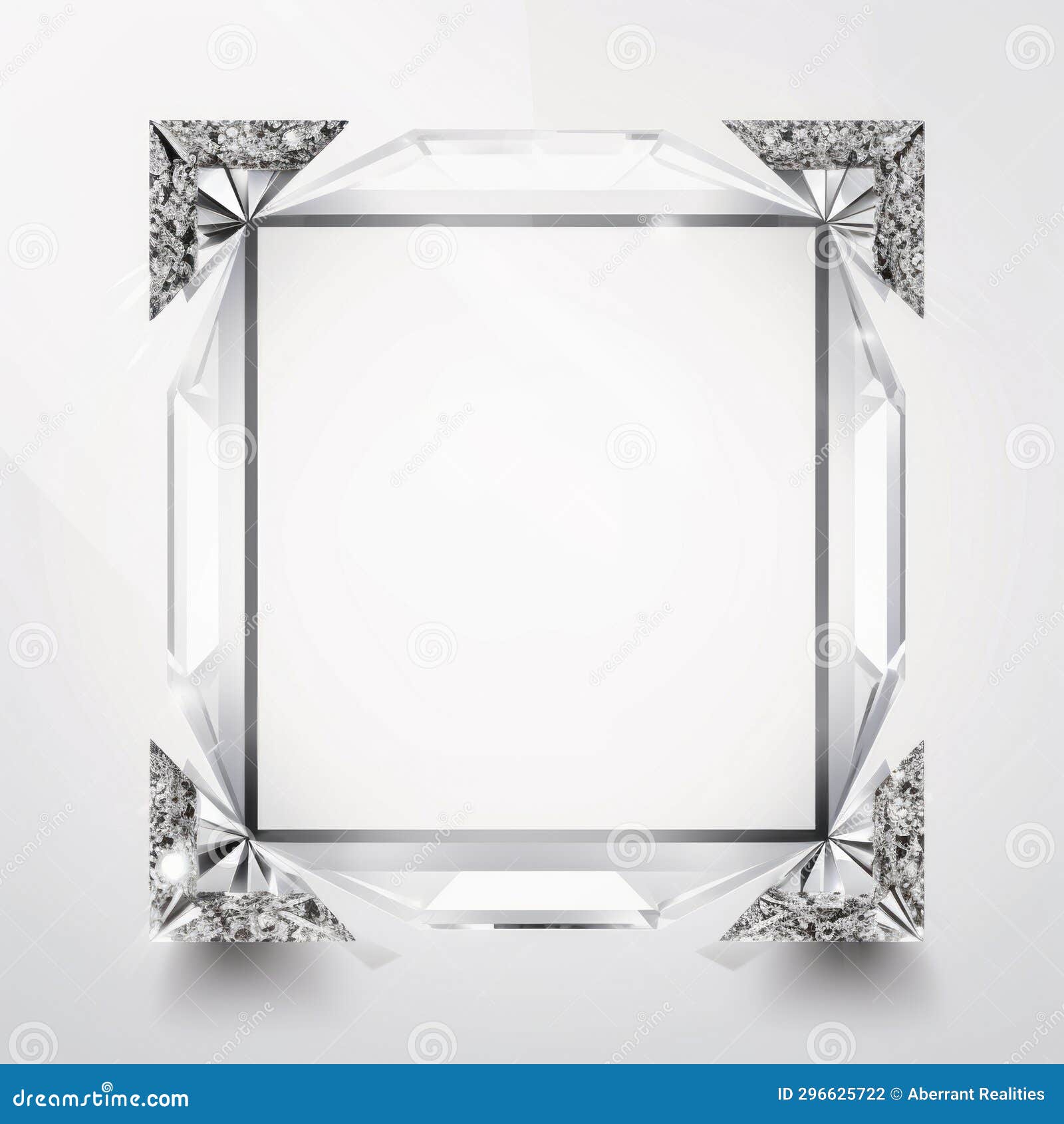 A Square Diamond Frame on a White Background Stock Illustration ...