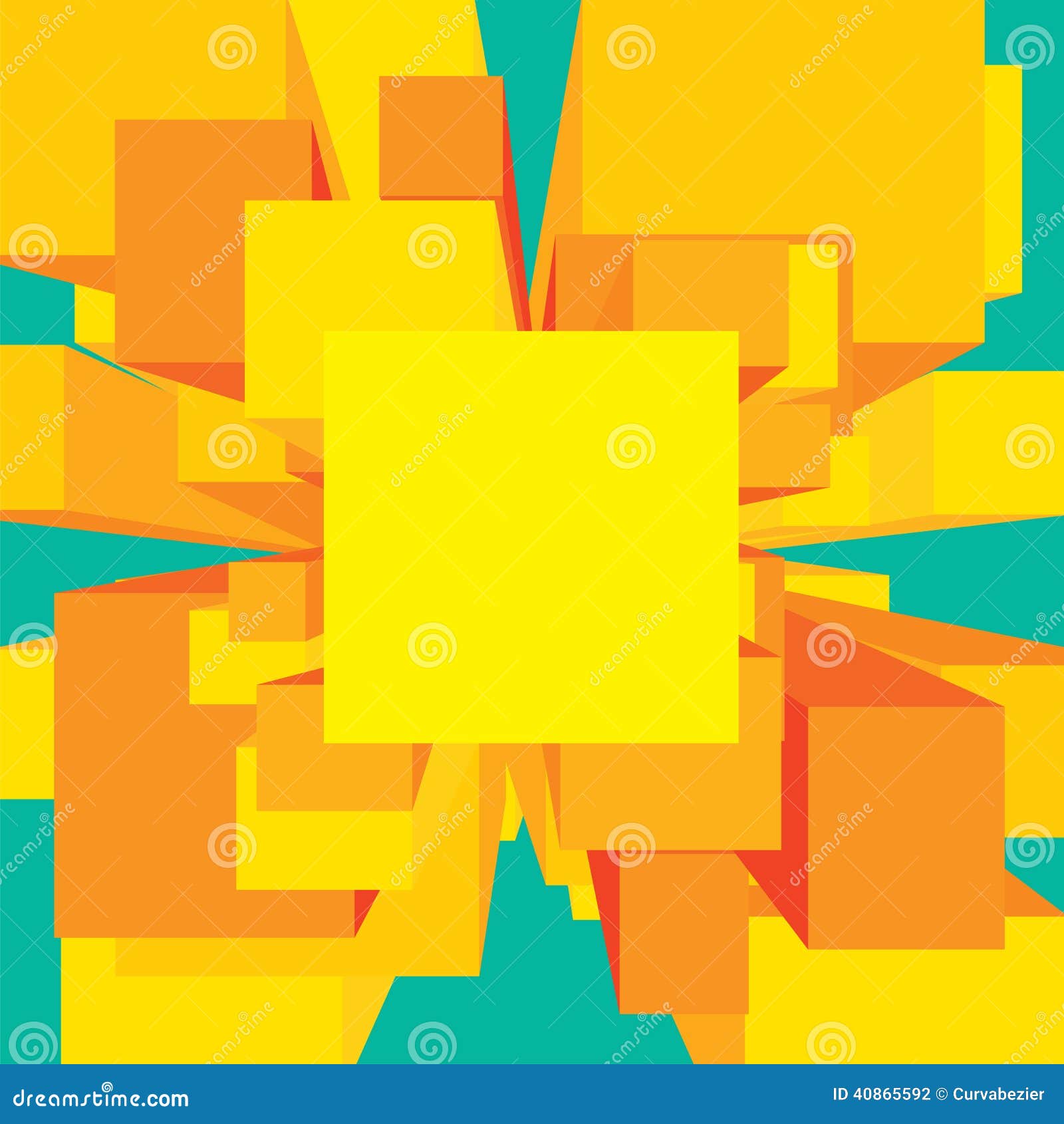 Square Digital Explosion Background Frame Stock Vector - Illustration ...