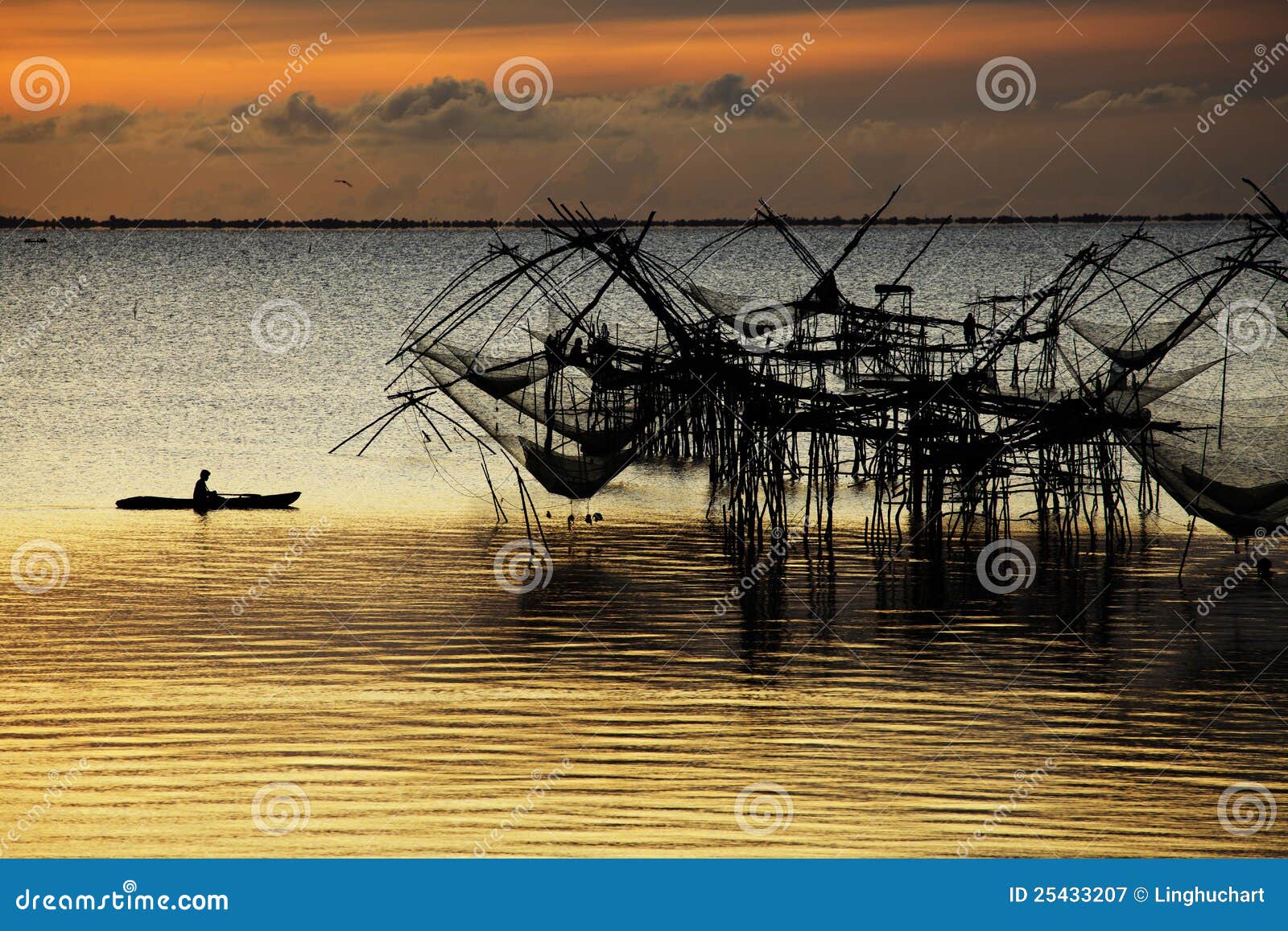 Square Dip Net stock image. Image of fishery, reflection - 25433207
